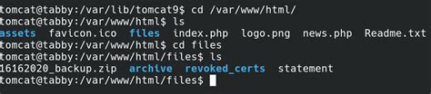 tabby hack the box walkthrough for user flag geeksforgeeks