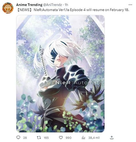 Nier Automata Ver 1 1a The Anime Confirms Its Return And There Is