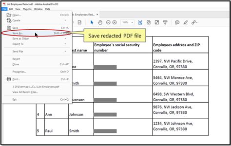 redacting ssn by search with autoredact® plug in for adobe® acrobat®