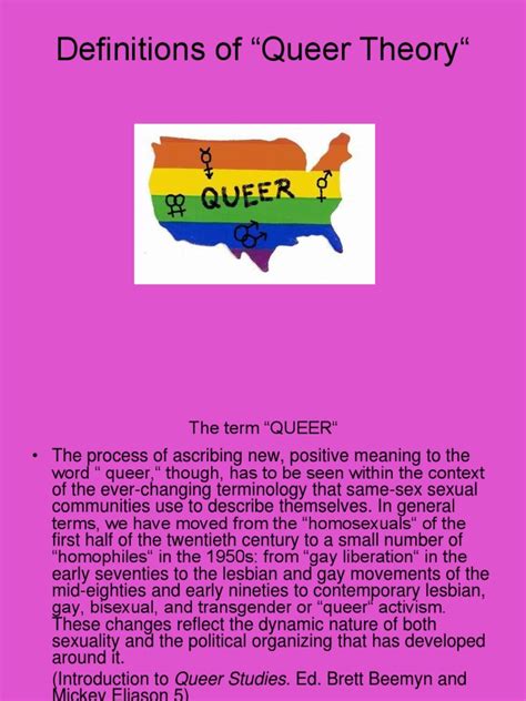 Queer Theory Definitions Ppt Queer Theory Homosexuality