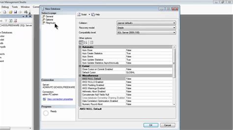 sql server express 2008 r2 tutorial 2 making a database youtube
