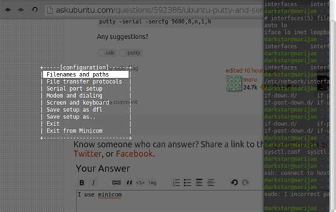 usb ubuntu putty and serial port ask ubuntu