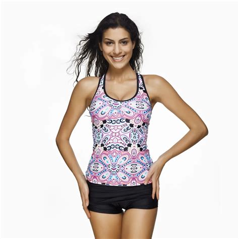Tcbsg 2018 Print Plus Size Bikini Set Tankini Womens Swimming Suit