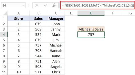 index and match functions combo in excel 10 easy examples excel