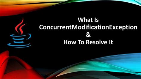how to resolve concurrent modification exception in java youtube