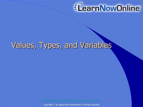 javascript values types and variables by learnnowonline issuu