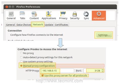configuring squid proxy server with restricted access and setting up