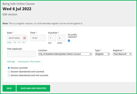 viewing editing and deleting sessions upshot guides