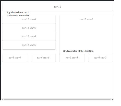 reactjs aligning the right grid size with summed height