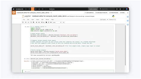 concept variables in code recipes — dataiku knowledge base