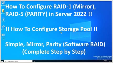 how to configure raid 0 raid 1 mirror raid 5 parity in server