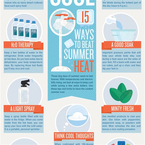 Keep Cool 15 Ways To Beat Summer Heat Infographic Designer