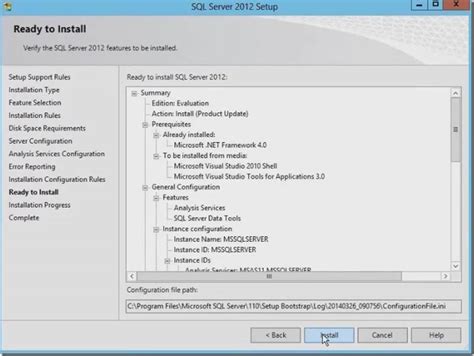 installation of sql server analysis service ssas sql server 2012