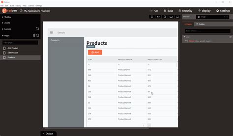 edit data items blazor