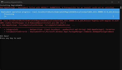 installation failed add appxpackage deployment failed with hresult