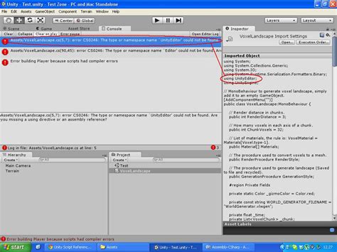 unityeditor namespace not found questions and answers unity