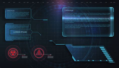 hud ui gui futuristic frame user interface screen elements set set with