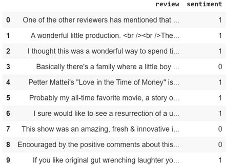 movie reviews sentiment analysis binary classification