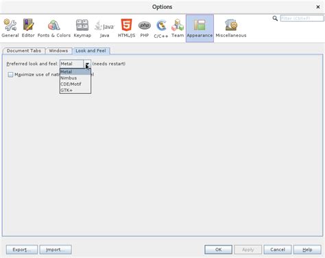 java netbeans 8 1 gnome 3 gtk ui font and tabs height stack overflow