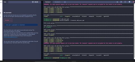 error when trying to complete ansible users yaml task kodekloud