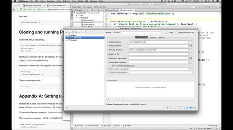 debugging protractor tests in webstorm youtube