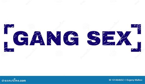 Scratched Textured Gang Sex Stamp Seal Between Corners Stock Vector