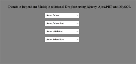 dynamic multiple relational dropdown using jquery ajax