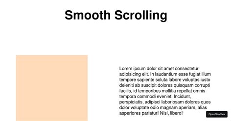 react super simple smooth scrolling codesandbox
