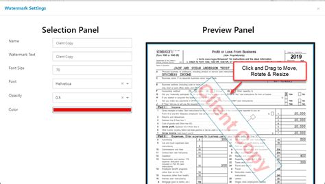 adding a watermark to the client pdf files safesend returns