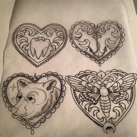 Flash Heart Framed Tattoo Tattoos For Daughters Tattoo Flash Art