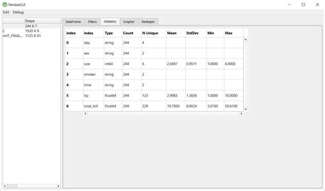exploring pandas gui [list of best features you should be