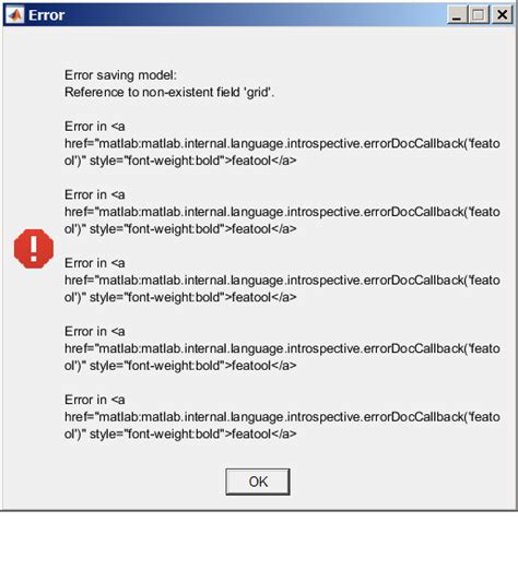 technical issues error saving as model