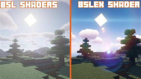 bsl shaders vs bslex shader shader comparison youtube