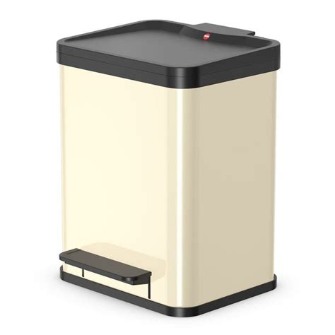 Hailo Mülleimer Tretmülleimer Oko Duo Plus Größe M 2×9l Vanille 0622