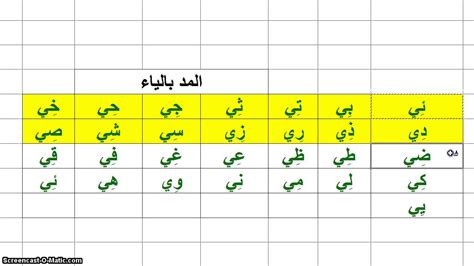 Part 2 2 حروف الهجاء المد بالياء Youtube