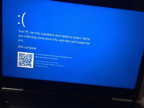 stop code system thread exception not handled microsoft community