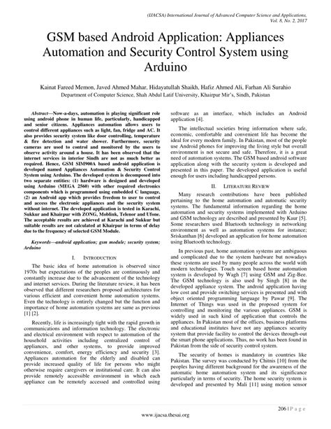 pdf gsm based android application appliances automation