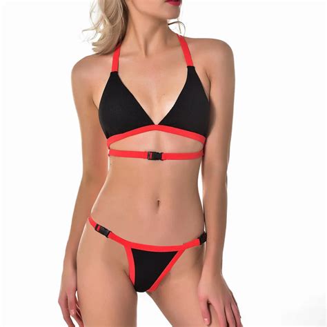 Buy Double Wear Bikini Women Sexy Solid Bikini Set