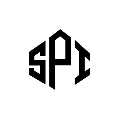 Création De Logo De Lettre Spi Avec Forme De Polygone Création De Logo