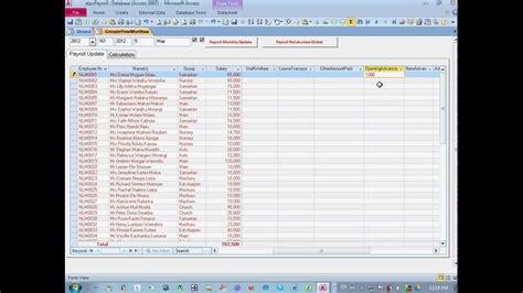 ms access payroll avi youtube