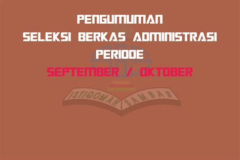 Pengumuman Seleksi Berkas Administrasi Lpis Purbalingga