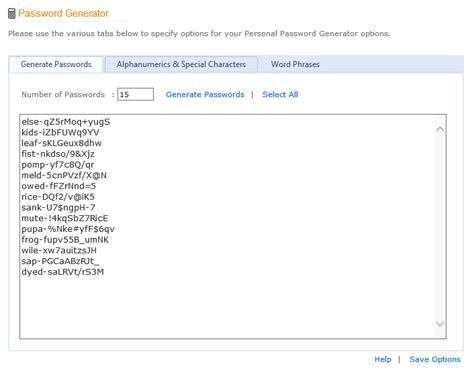 generate random passwords