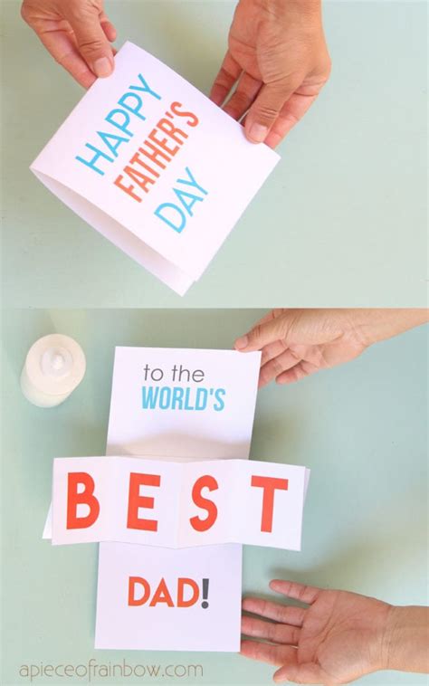 Easy Diy Pop Up Happy Fathers Day Card A Piece Of Rainbow