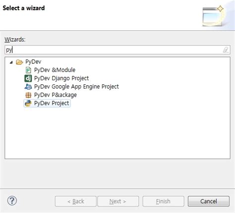 pydev plunin 설치 후 project 생성시 오류