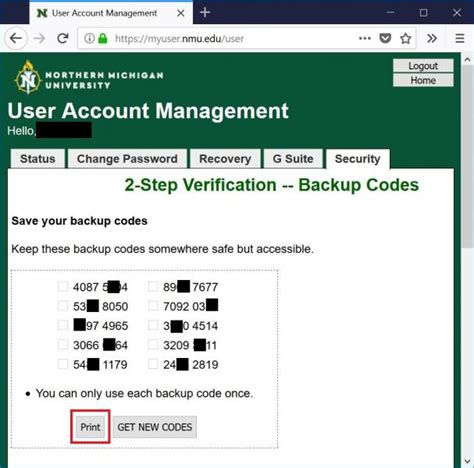 using backup codes for 2 factor authentication technology support
