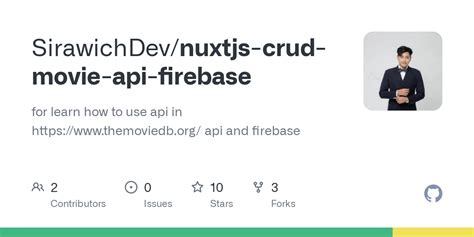 github sirawichdev nuxtjs crud movie api firebase for learn how to