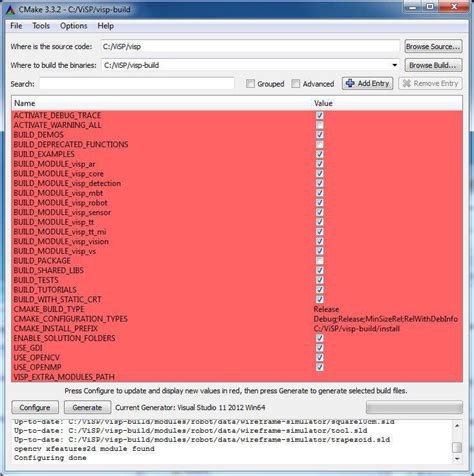 visual servoing platform tutorial installation from source for