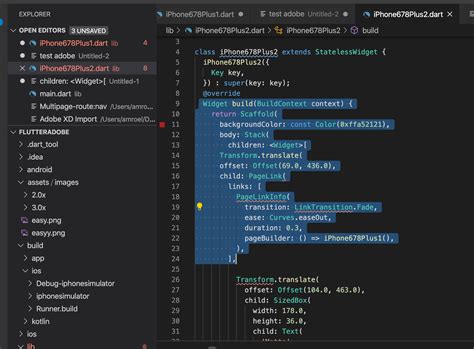 page transition flutter error · issue 64 · adobexd xd to flutter