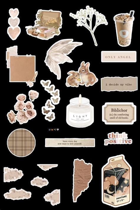 Vintage Aesthetic Flower Stickers