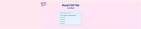read csv file in python scaler topics